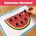 Watermelon Busy Book Page, Watermelon Seeds Matching Worksheet for ...
