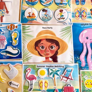 Summer Busy Book Printable, Toddler Summer Busy Book Pdf, Summer Busy ...