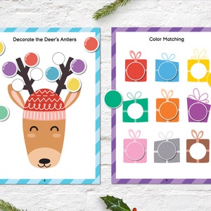 Christmas Busy Book for Toddlers, Printable Busy Binder, Winter Busy ...