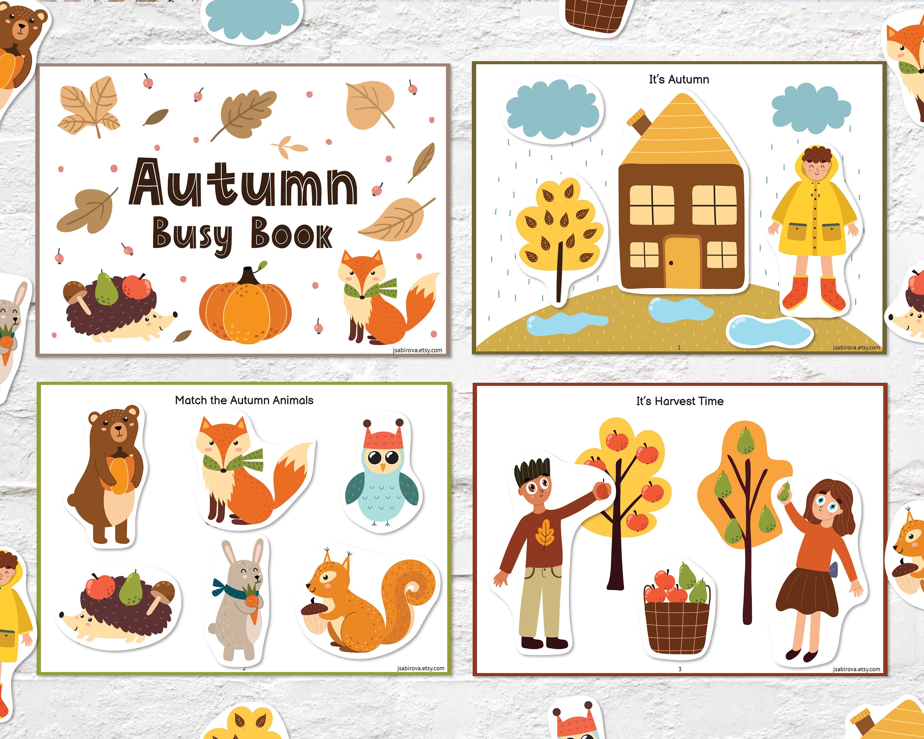 Seasons Busy Book Bundle for Toddlers, Set of 4 Toddler Busy Book ...