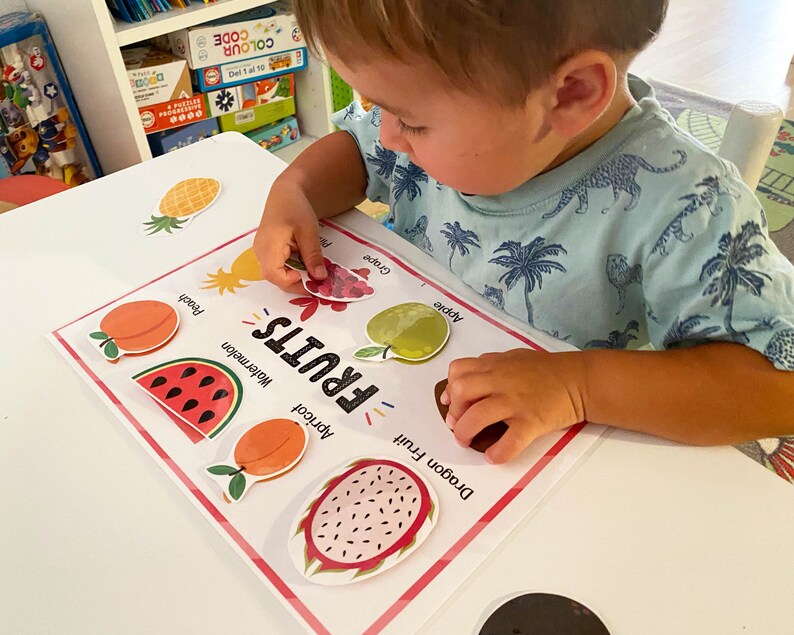 Fruits and Vegetables Busy Book Toddler Busy Book Printable | Etsy