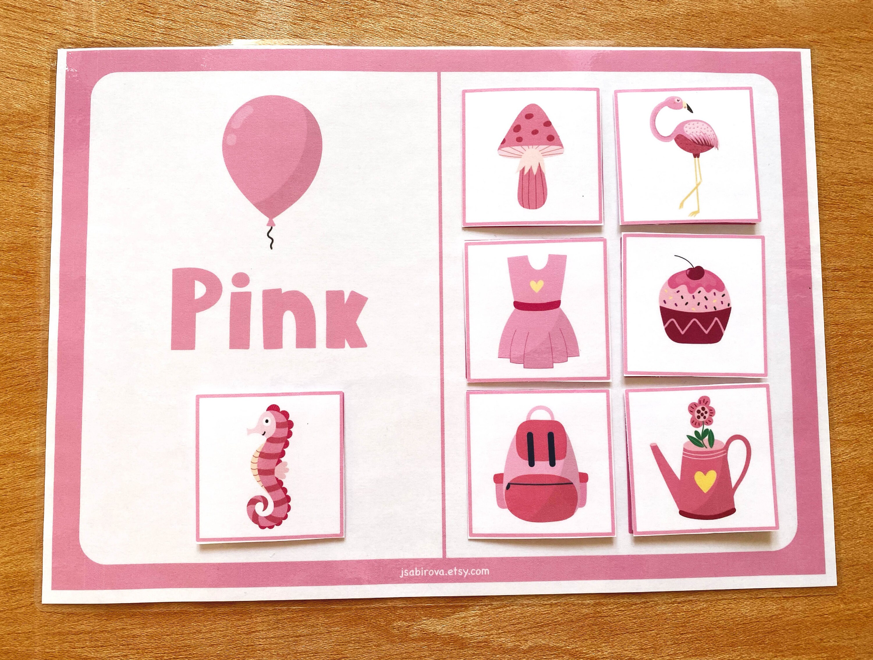 Colors Matching Activities Toddler Busy Book Color Sorting - Etsy