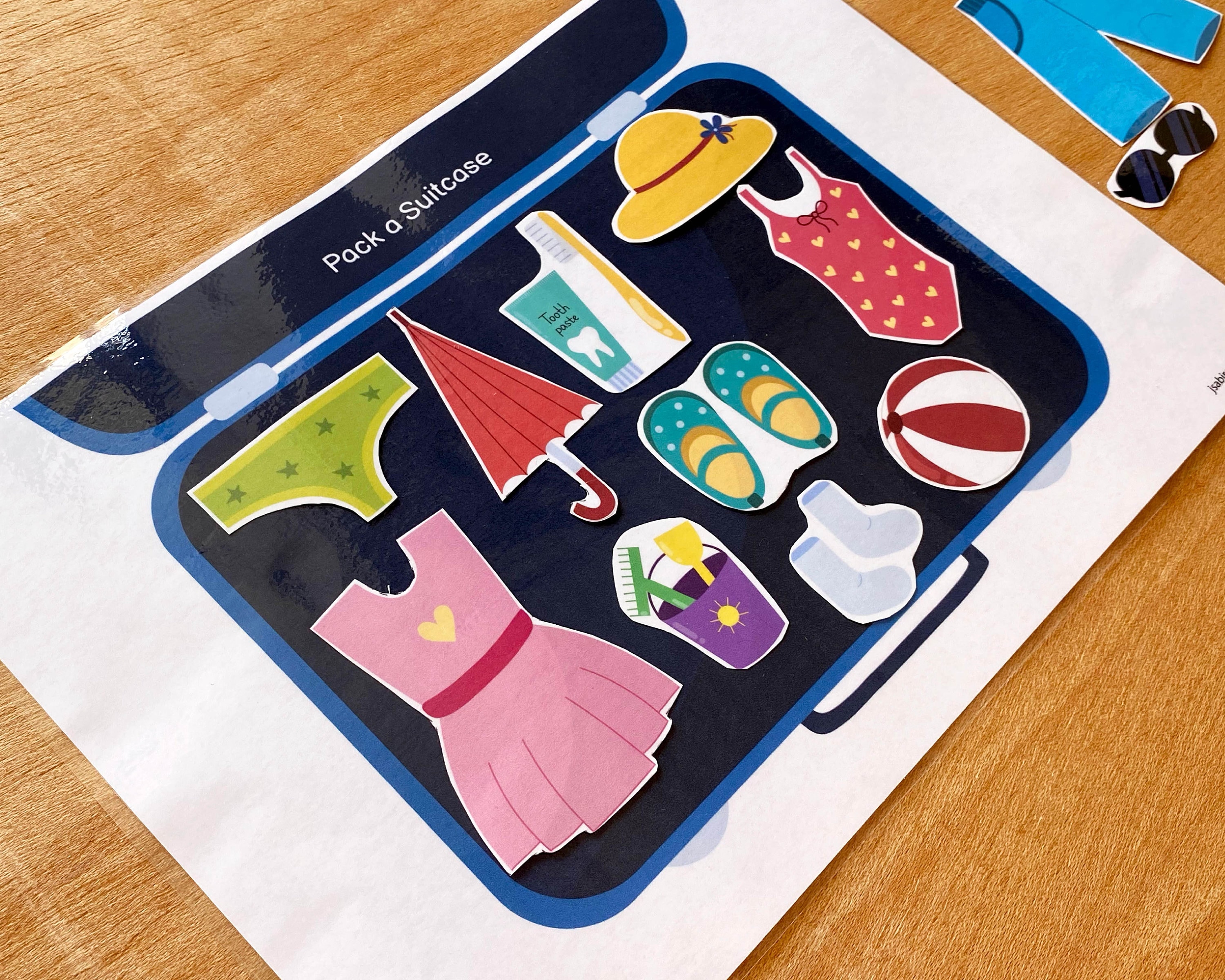 Pack a Suitcase Busy Book Page Summer Vacation Worksheet for - Etsy Sweden