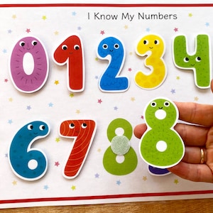 Numbers Busy Book Page, I Know My Numbers Matching Worksheet for ...