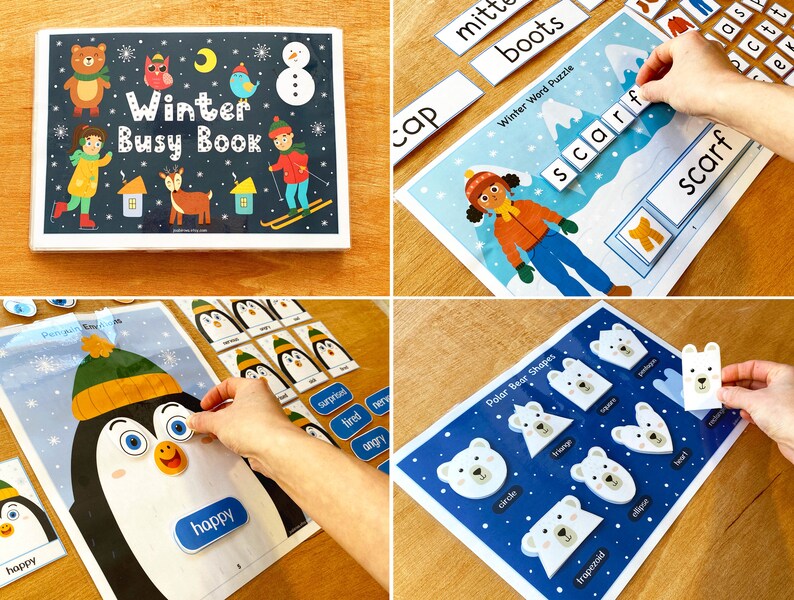 Winter Busy Book Toddler Busy Book Printable Quiet Book Pdf - Etsy
