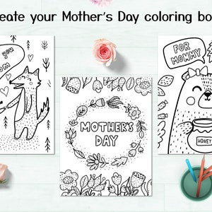 Mother’s Day Coloring Book for Kids, Mom Coloring Pages, Printable ...