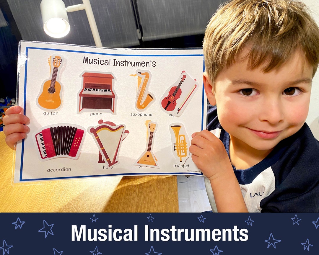Libro ocupado de instrumentos musicales, hojas de trabajo de ...
