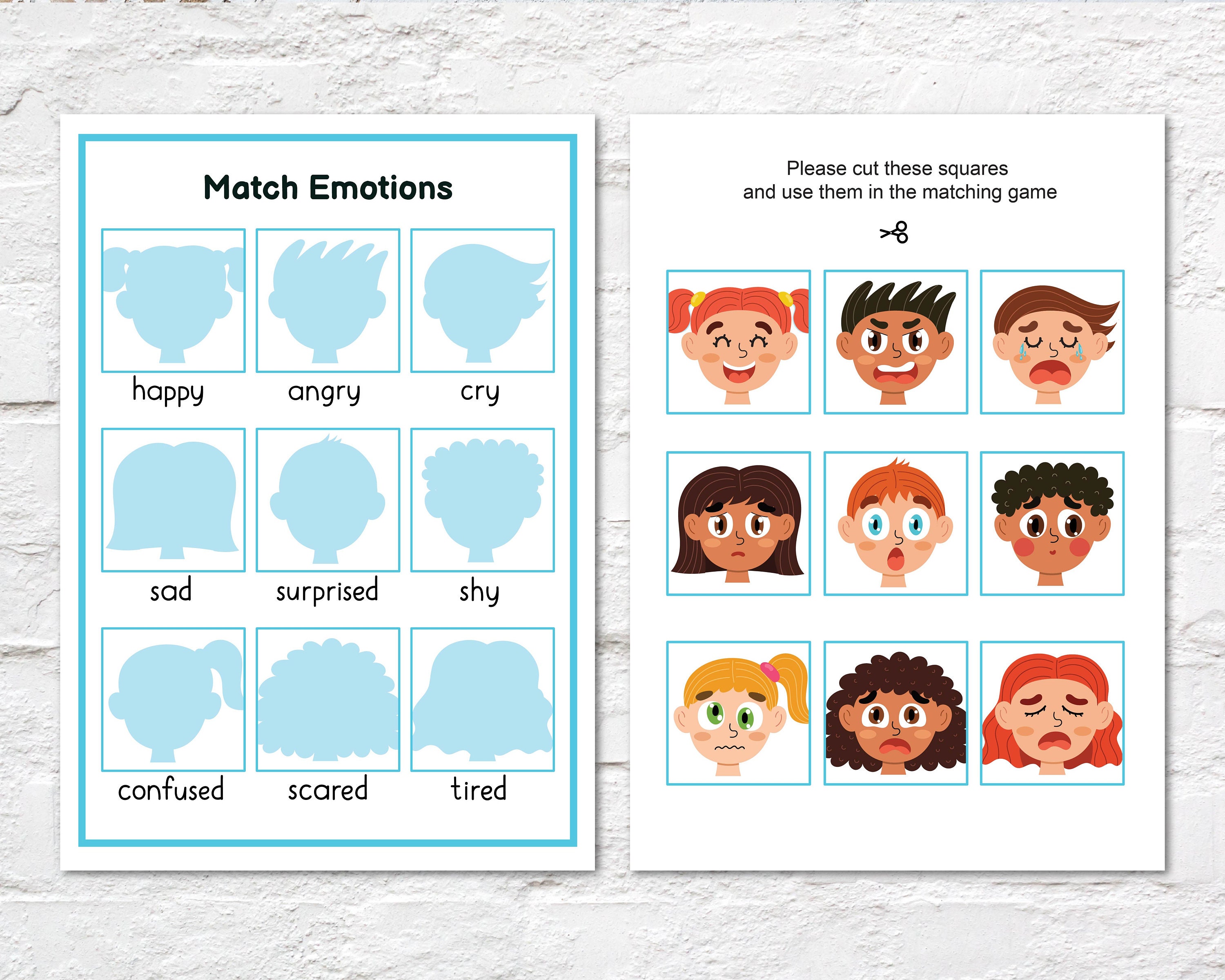 Emotions Toddler Busy Book Printable PDF Busy Binder Quiet - Etsy Australia