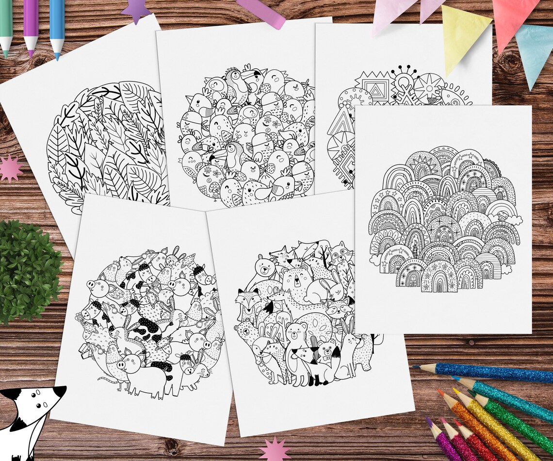 Coloring Book Pdf Printable Coloring Pages for Adults and - Etsy