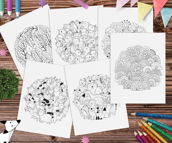 Coloring Book Pdf Printable Coloring Pages for Adults and | Etsy Australia