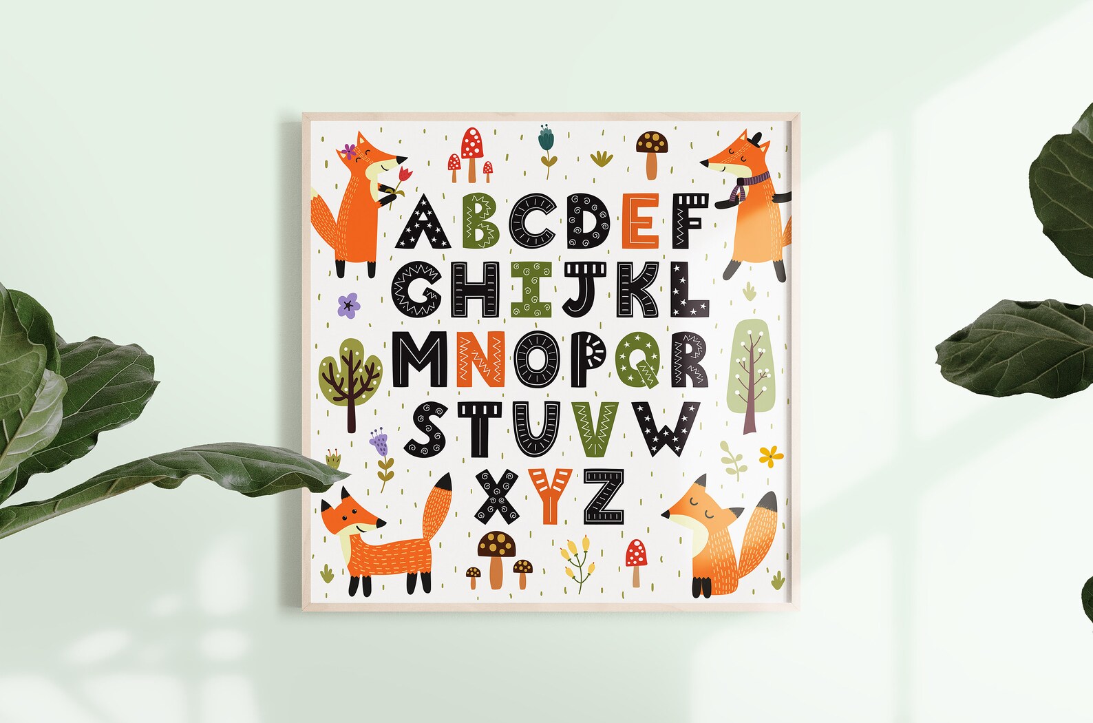 ABC Alphabet Posters Alphabet With Cute Animals Wall Art - Etsy