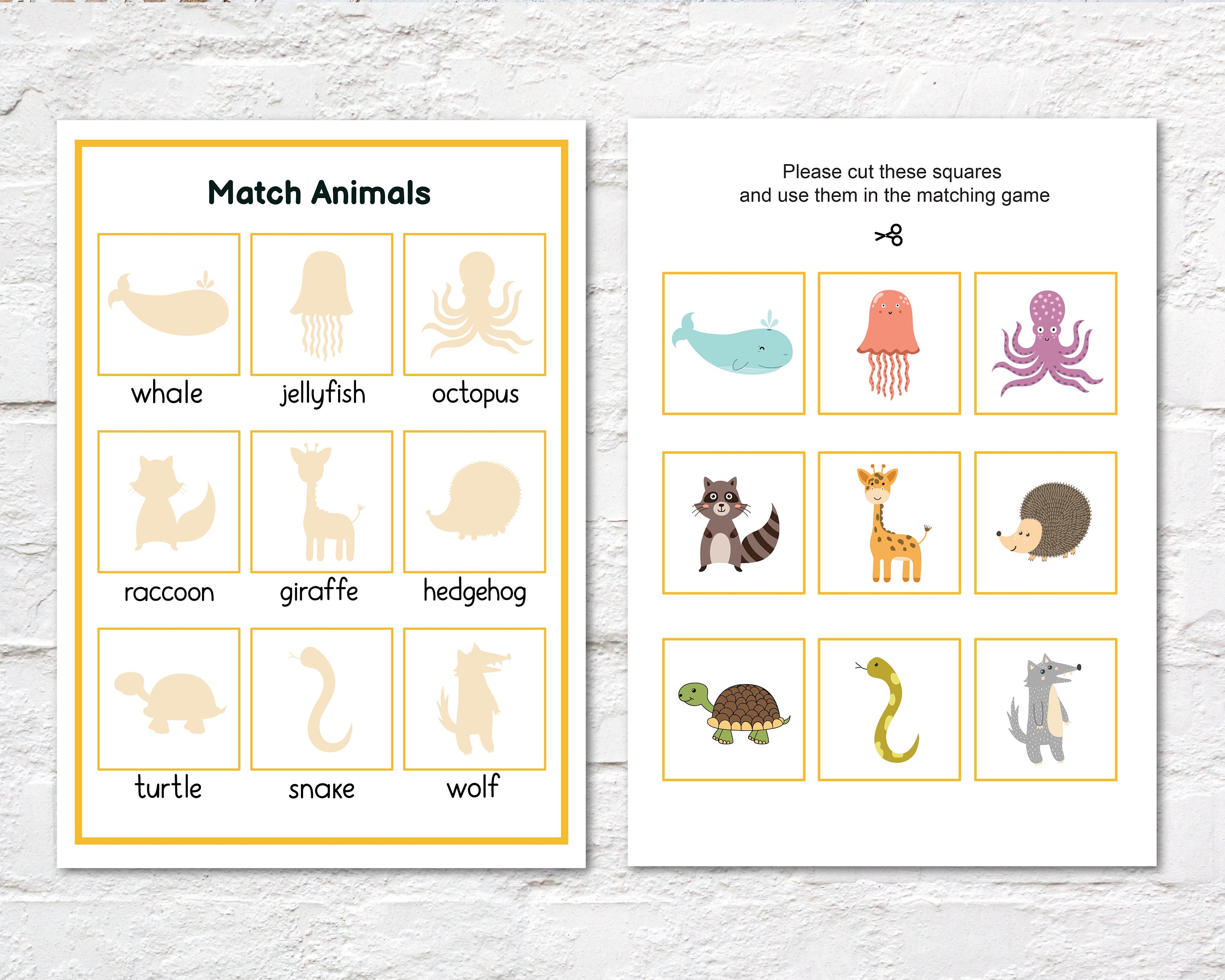 Toddler Busy Book Printable Pdf Busy Binder, Quiet Book, Matching Game ...