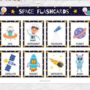 32 Space Flashcards Pdf, Solar System Flash Cards Printable, Planets ...