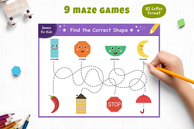 Shapes Activity Book Bundle Dot to Dot Worksheets Shapes - Etsy