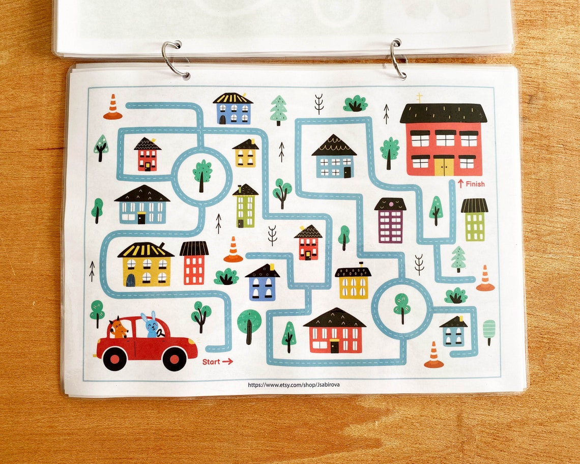 Maze Activity Book Printable Busy Book for Toddlers Maze | Etsy