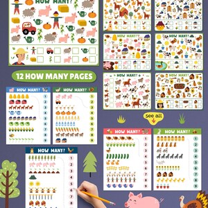 Farm Activity Book Bundle Printable, on the Farm Activity Pages for ...