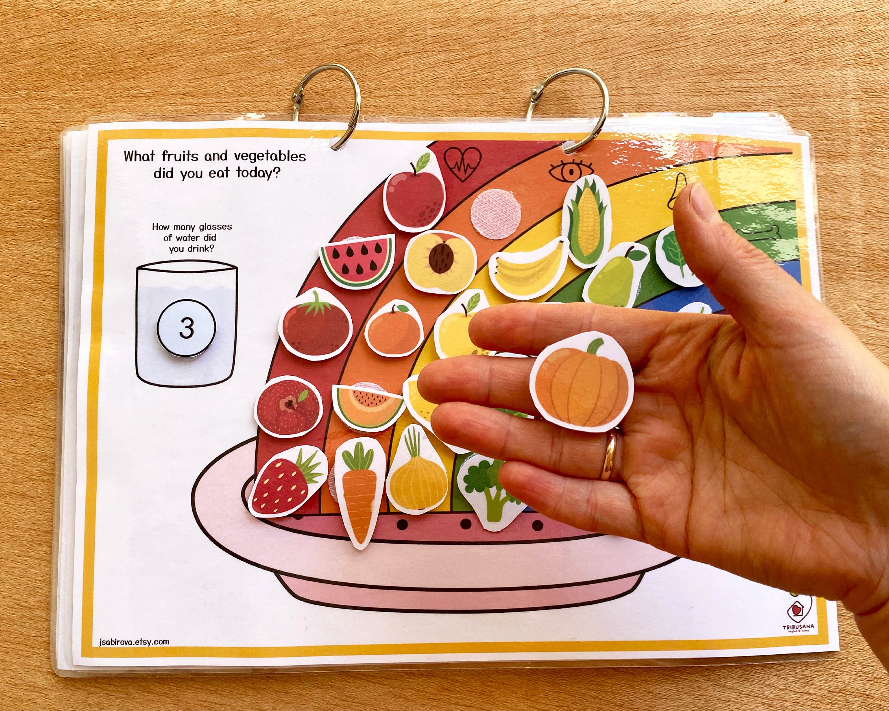 Eating Real Rainbow Worksheet, Printable Busy Book, Activity Page for ...