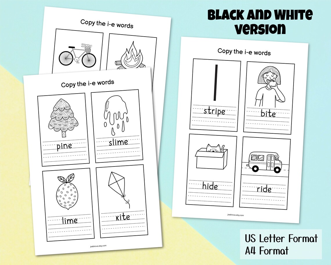 I-e Phonics Flash Cards I-e Phonics Spelling Rule Printable | Etsy