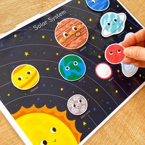Solar System Busy Book Page, Solar System Matching Worksheet for ...