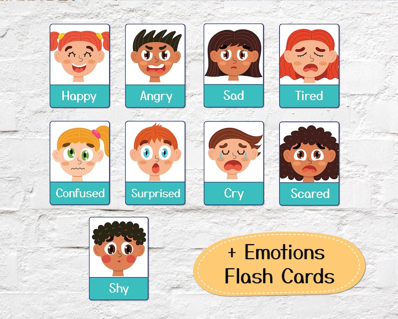 Emotions Busy Book Printable, Busy Bag Pdf, Baby Quiet Book, Preschool ...