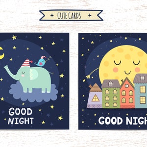 Good Night Clipart and Digital Paper - Sweet Dreams Seamless Patterns ...