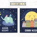 Good Night Clipart and Digital Paper Sweet Dreams Seamless Patterns ...