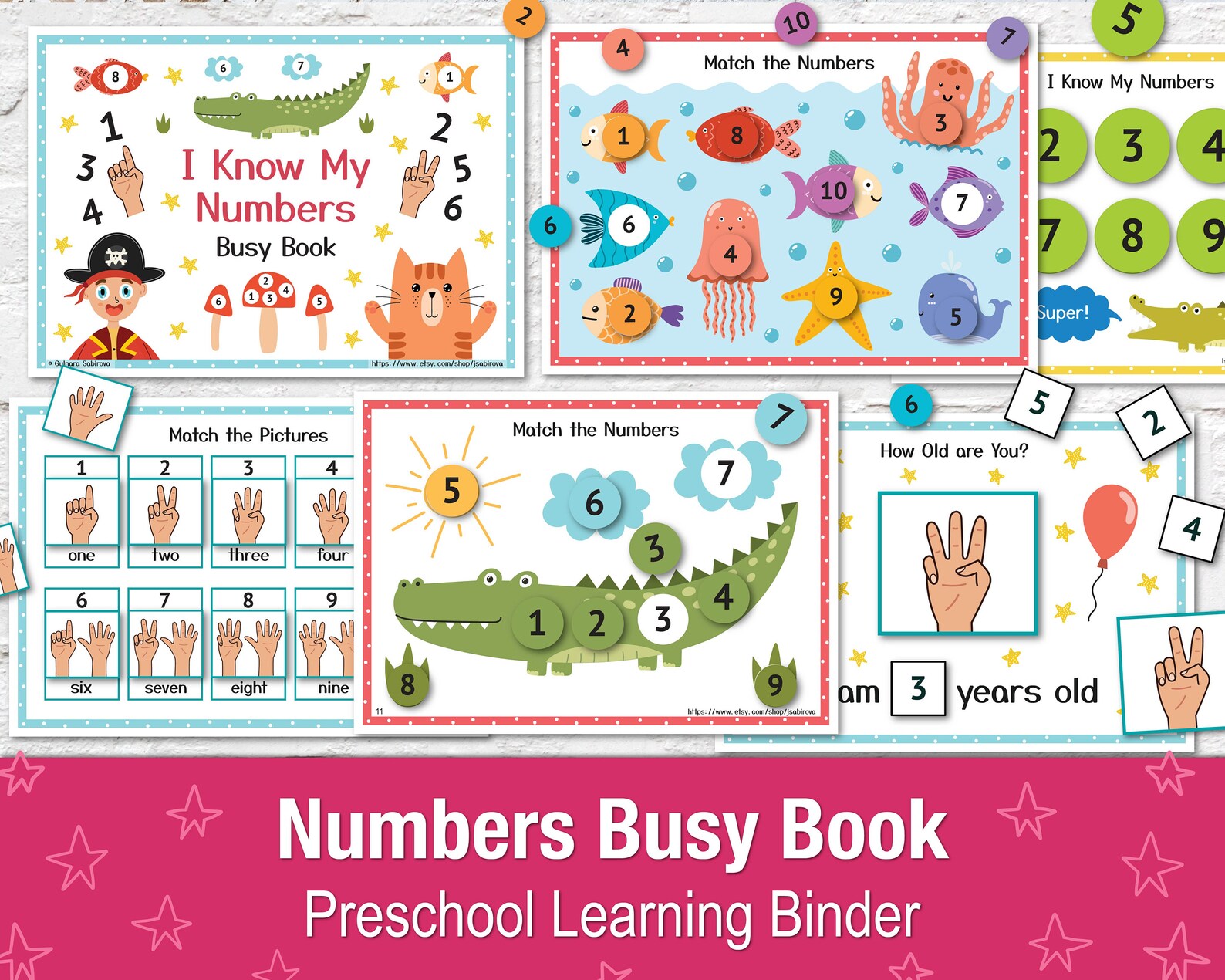 Numbers Busy Book for Toddlers PDF, Toddler Busy Book, Printable ...