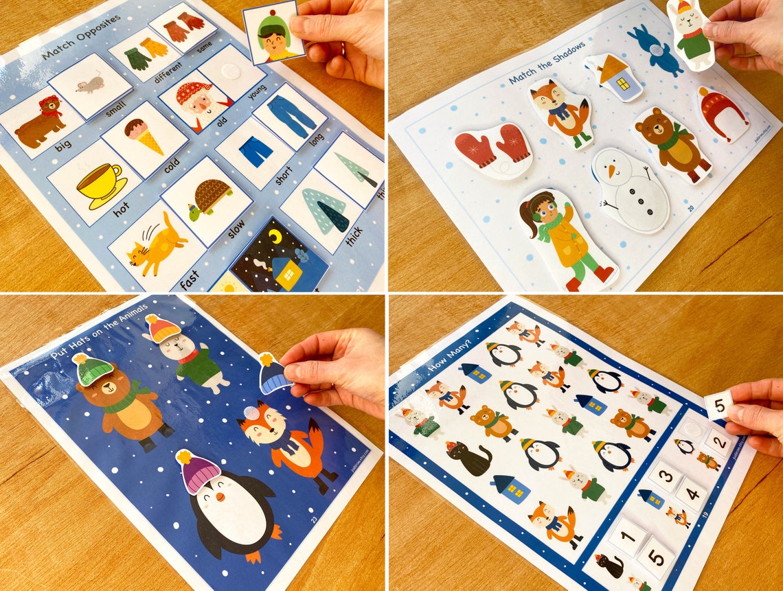 Winter Busy Book Toddler Busy Book Printable Quiet Book Pdf - Etsy