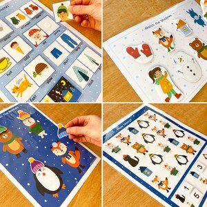 Winter Busy Book, Toddler Busy Book Printable, Quiet Book Pdf, Winter ...