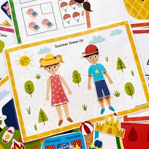 Summer Busy Book for Toddlers, Summer Printable Activity Book Pdf ...