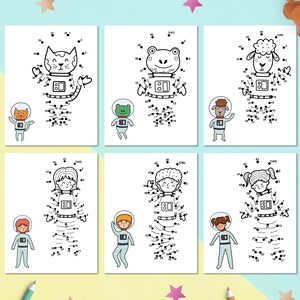 Space Dot to Dot Workbook for Kids, Connect the Dots Worksheets Home ...