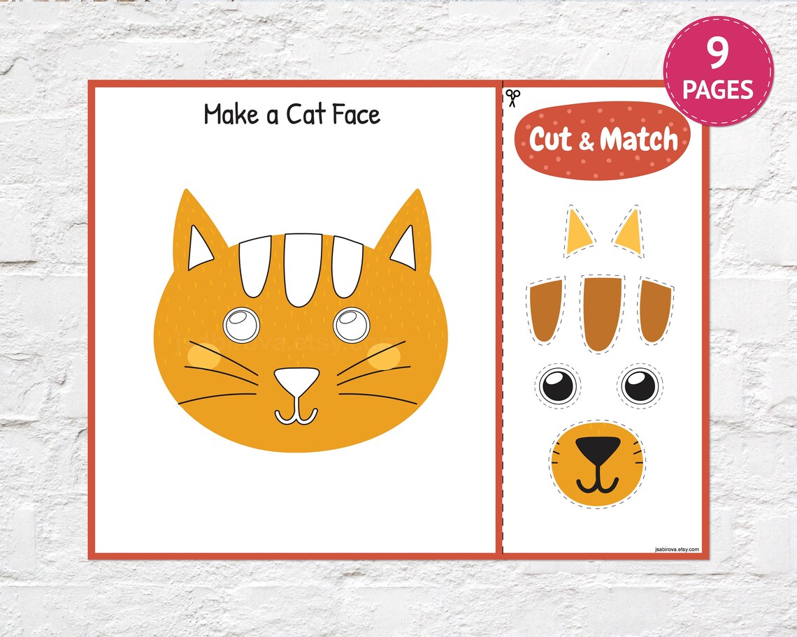 Farm Animals Busy Book, Cut and Match Games for Kids, Farm Activity ...
