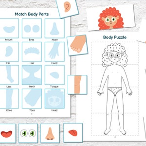 Body Parts Busy Book Printable, Toddler Busy Book, Quiet Book ...