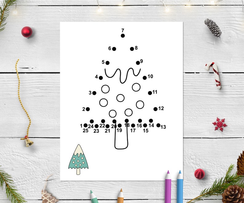 Christmas Dot to Dot Book for Kids PDF 5 Printable Activity - Etsy