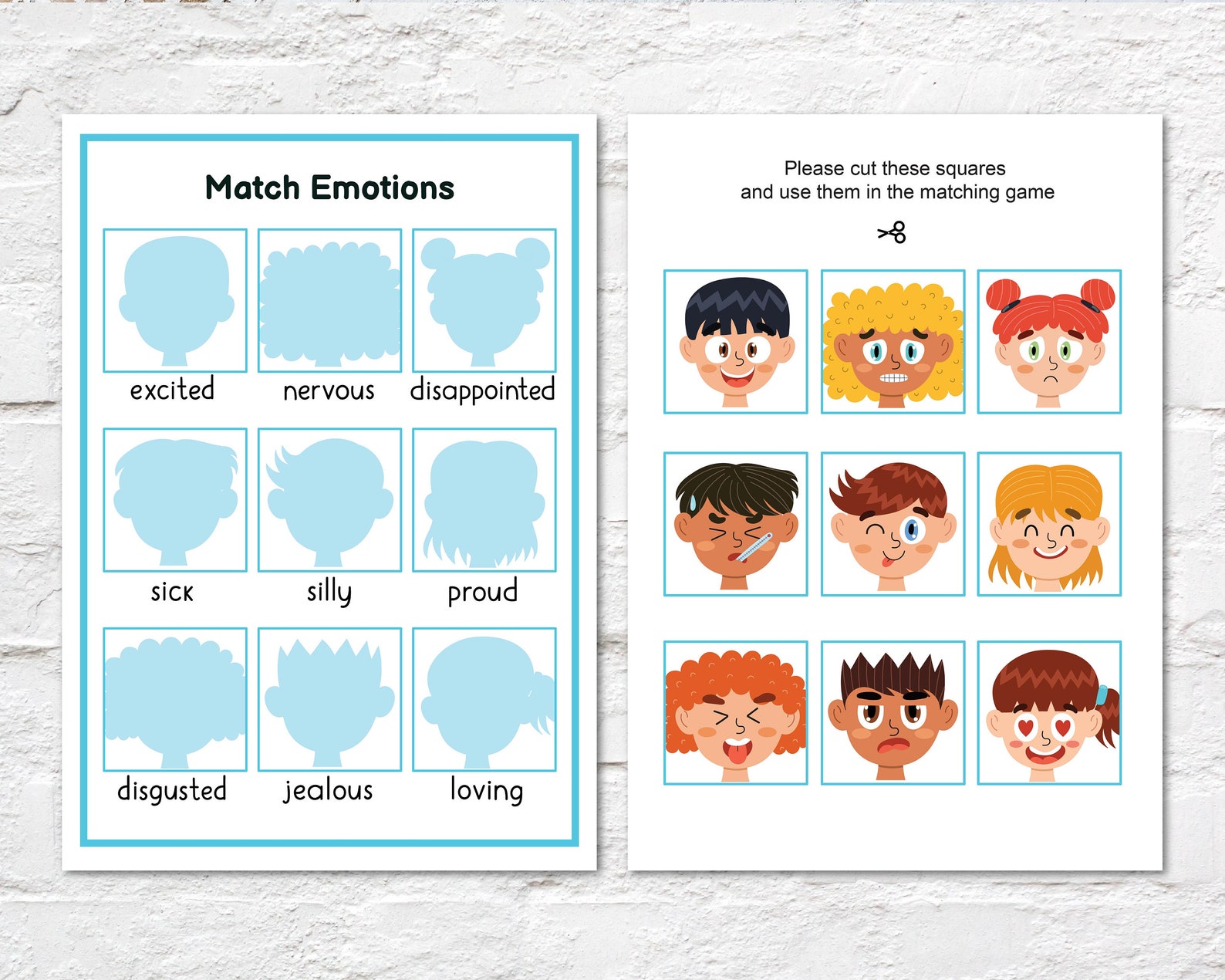 Emotions Toddler Busy Book Printable PDF Busy Binder Quiet - Etsy
