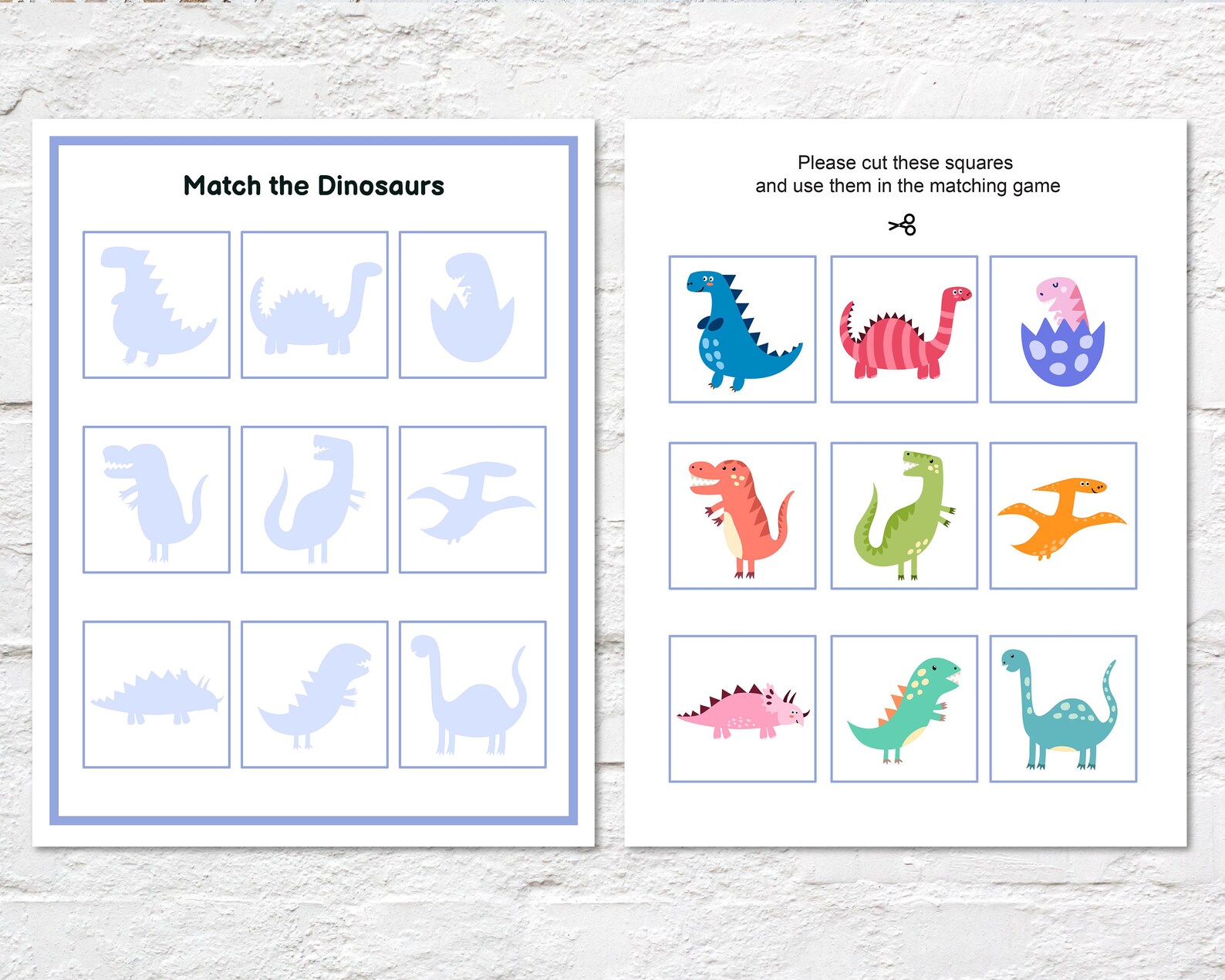 Toddler Busy Book PDF Matching Games for Kids Animals Quiet | Etsy