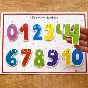 Numbers Busy Book Page, I Know My Numbers Matching Worksheet for ...