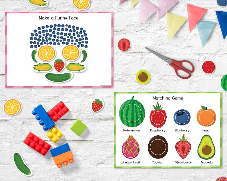 Fruits and Vegetables Busy Book Toddler Busy Book Printable - Etsy