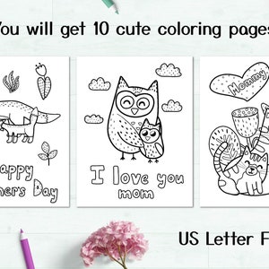 Mother’s Day Coloring Book for Kids, Mom Coloring Pages, Printable ...