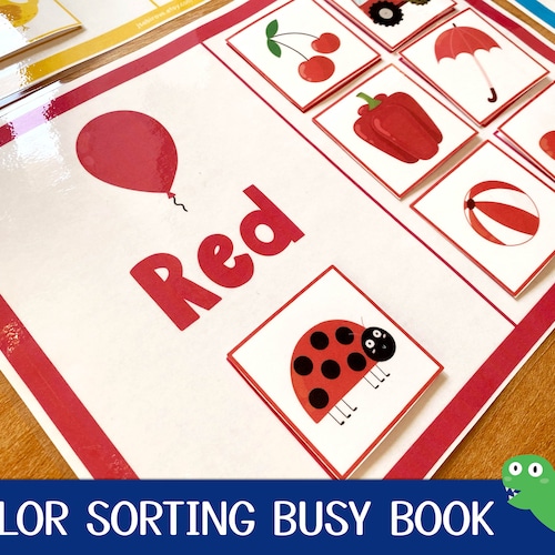 Color Sorting Busy Book for Toddlers Printable Baby Quiet - Etsy