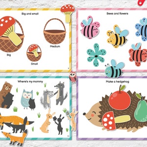 Forest Busy Book for Toddlers, Quiet Book Pdf, Forest Animals Busy Bag ...