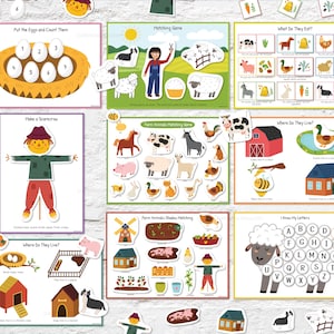 Farm Busy Book Printable, Toddler First Busy Book Pdf, Farm Animals ...