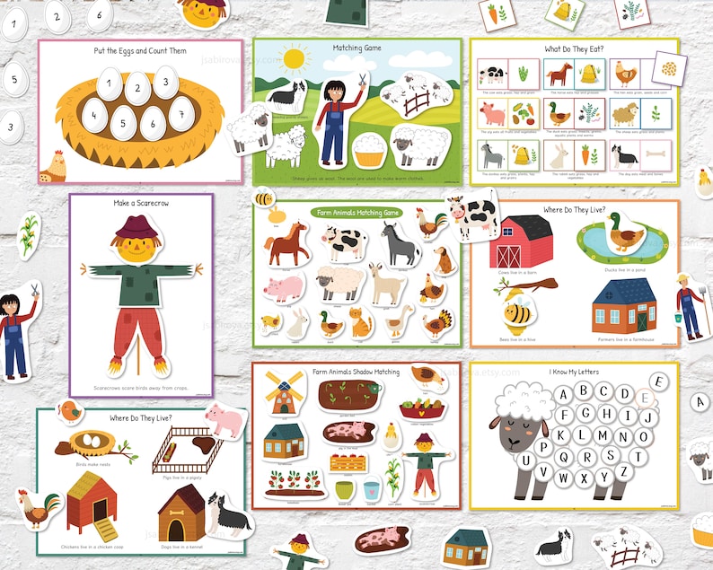 Farm Busy Book Printable, Toddler First Busy Book Pdf, Farm Animals ...