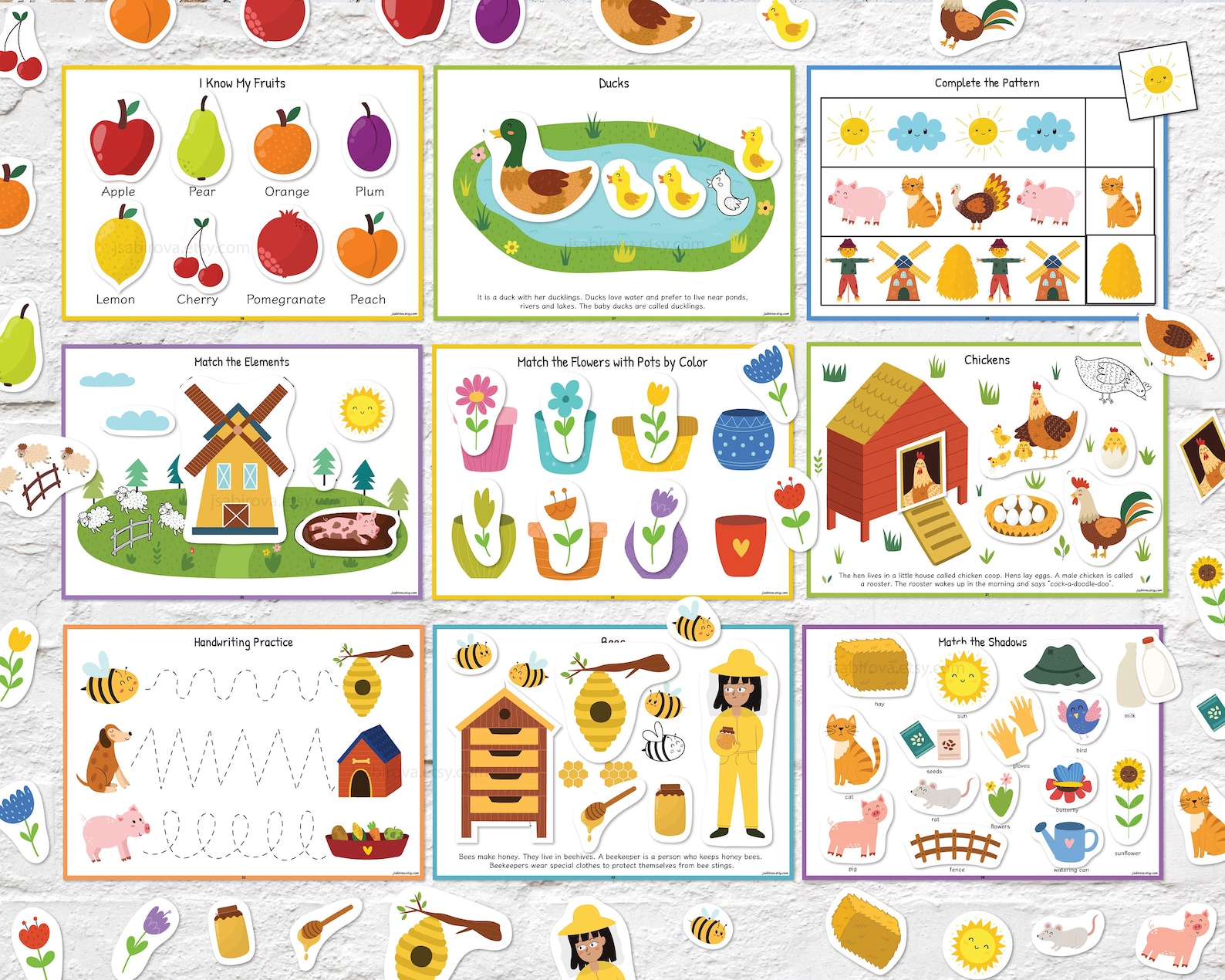 Farm Busy Book Printable, Toddler First Busy Book Pdf, Farm Animals ...