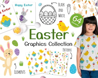 Easter Clipart Easter Graphics COMMERCIAL USE Spring - Etsy