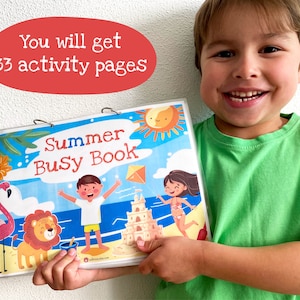 Summer Busy Book Printable, Toddler Summer Busy Book Pdf, Summer Busy ...