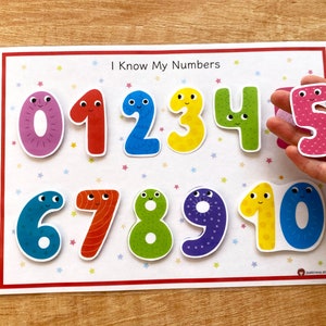 Numbers Busy Book Page, I Know My Numbers Matching Worksheet for ...