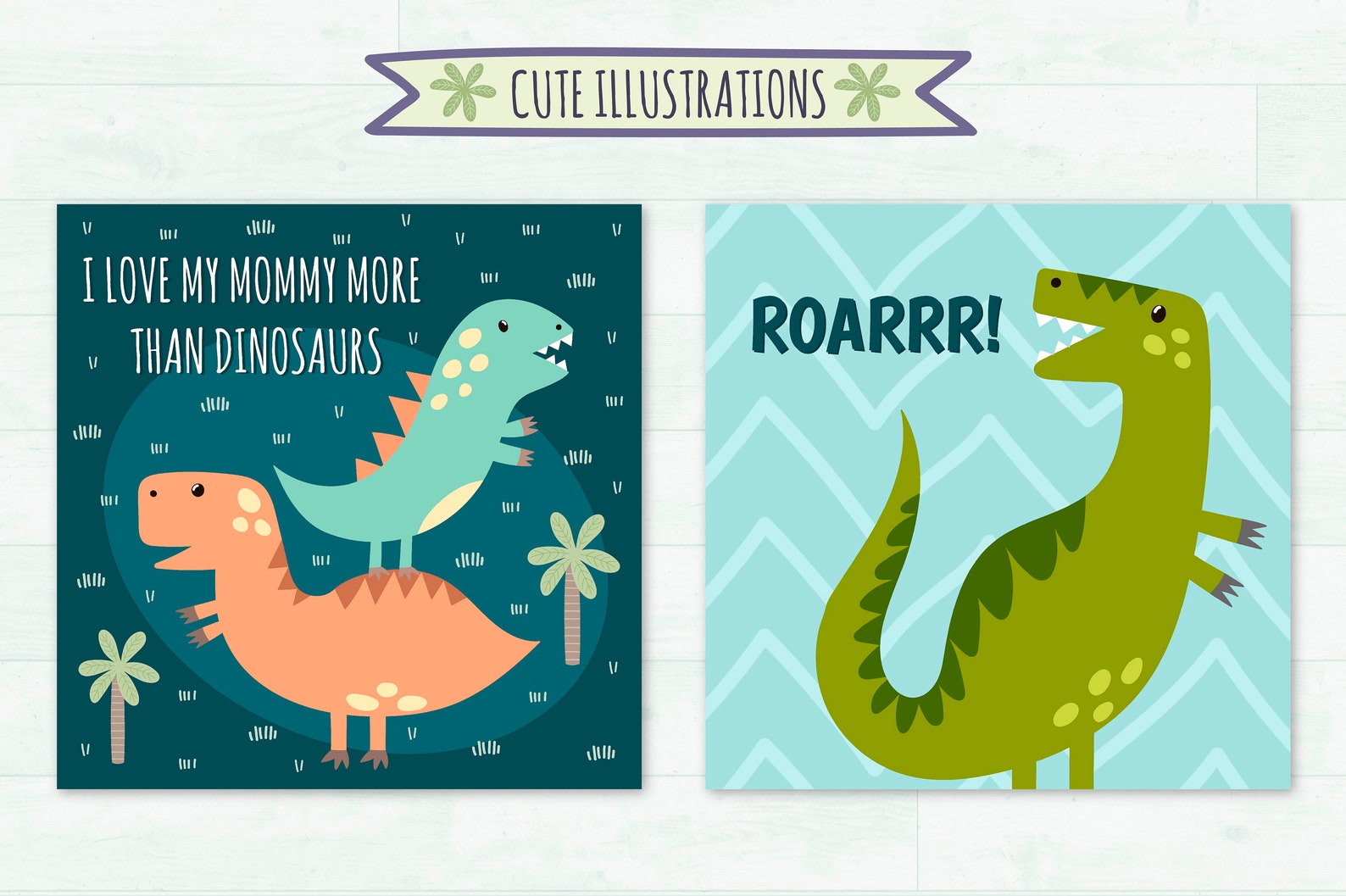 Dinosaur Digital Paper Clipart Cute Dinos Seamless | Etsy