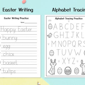 Easter Activity Book, Easter Printables Pdf, Spring Worksheets for Kids ...