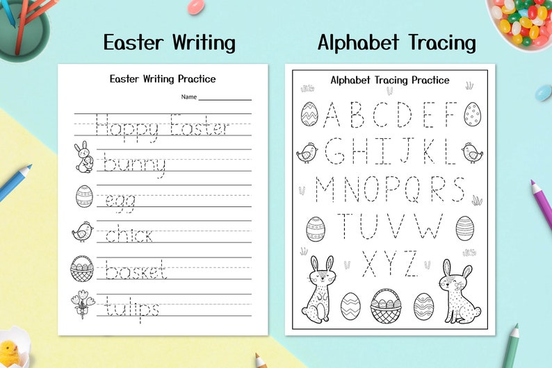 Easter Activity Book, Easter Printables Pdf, Spring Worksheets for Kids ...
